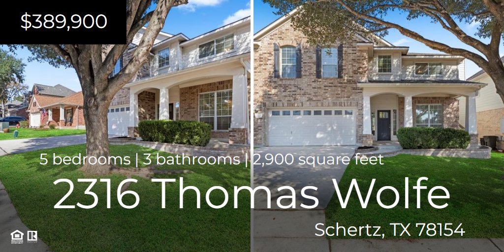 2316 Thomas Wolfe, Schertz, TX 78154